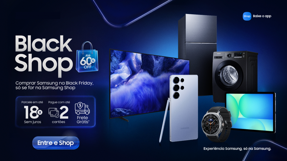 Black Shop 2025: descontos em produtos Samsung com inteligência artificial - OverBR